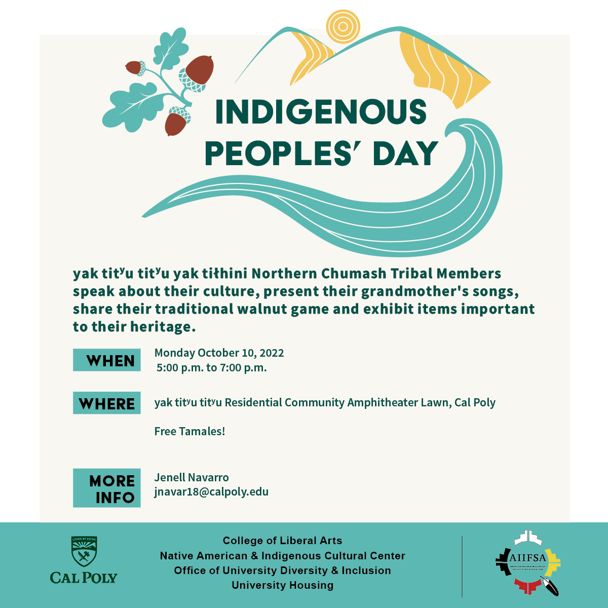Indigenous Peoples' Day 2022 - Culture & Institutional Excellence - Cal ...